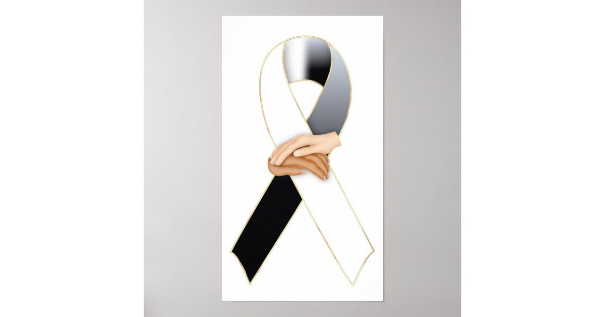 Anti Racism Awareness Ribbon Print | Zazzle