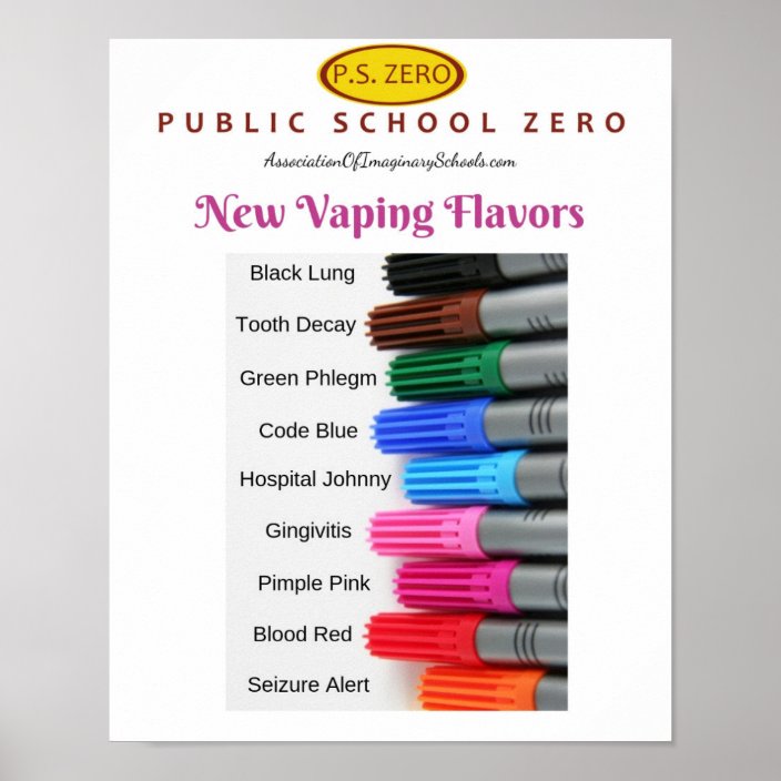 Anti-Vaping Anti-Smoking Health Warning Poster | Zazzle.co.uk