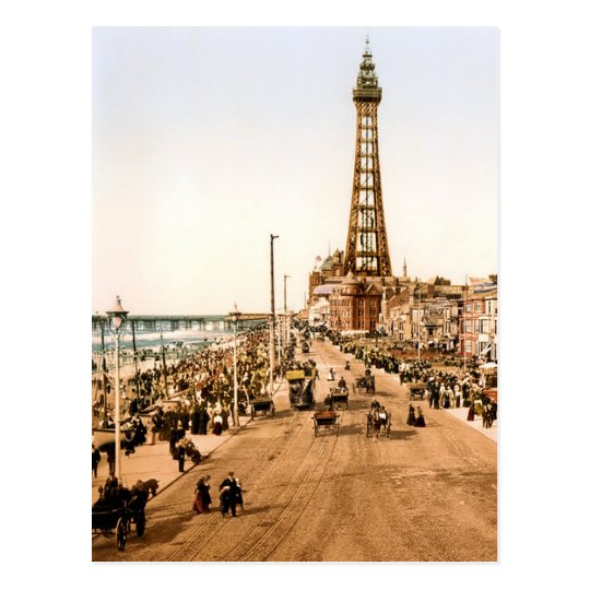 Antique Blackpool British Seaside Postcard | Zazzle.co.uk