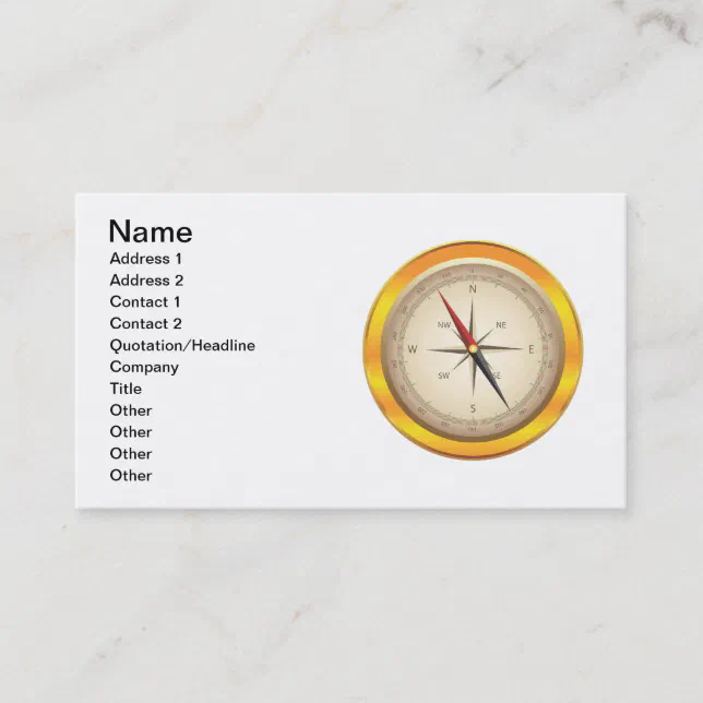 Antique compass business card | Zazzle