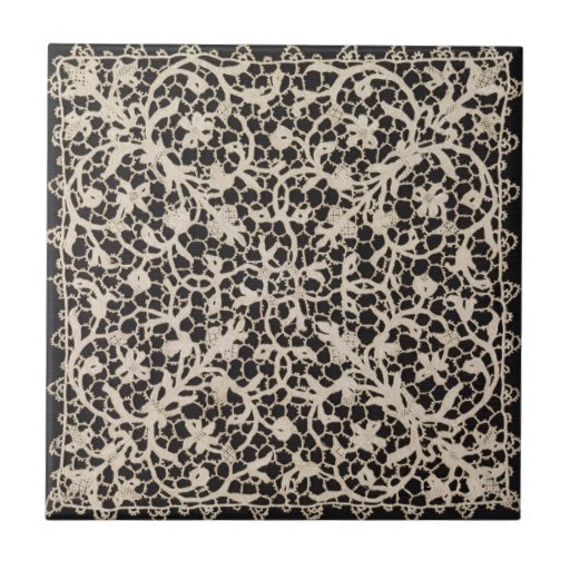 Antique Lace Ceramic Tiles | Zazzle