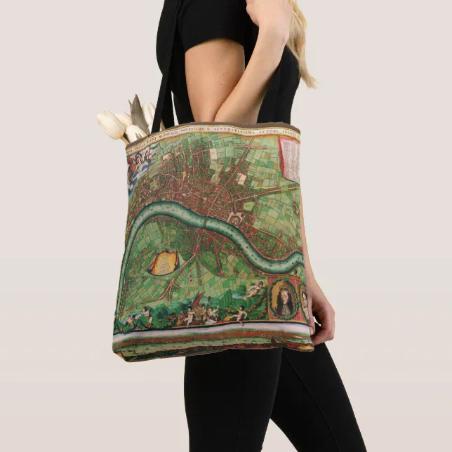Antique London Street Map by Johannes de Ram, 1689 Tote Bag | Zazzle