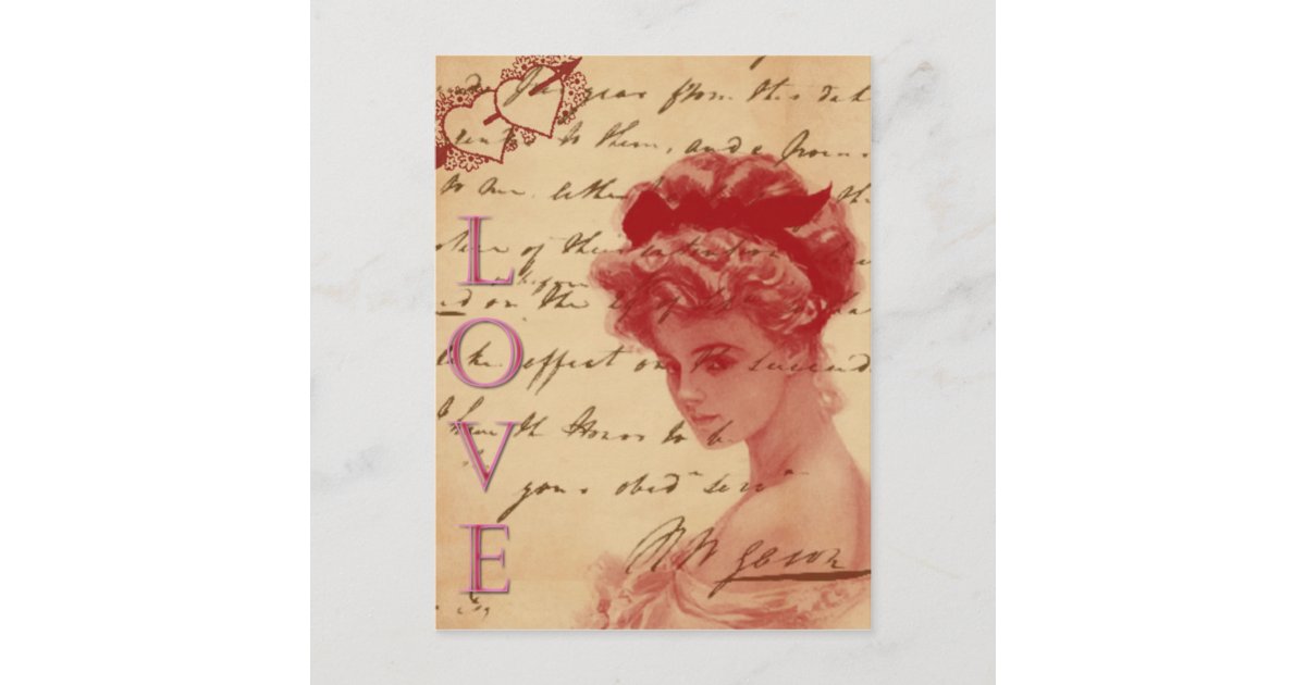 Antique Love Letter Post Card | Zazzle