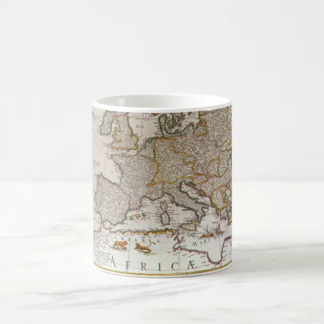 Antique Map of Europe by Willem Jansz Blaeu, c1617 Coffee Mug | Zazzle