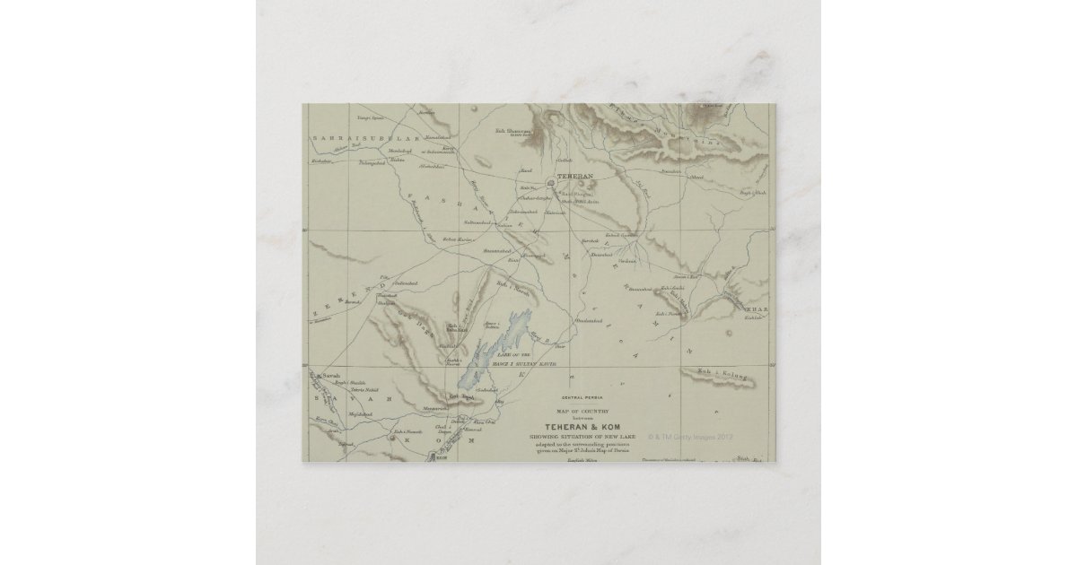 Antique Map of Iran Postcard | Zazzle