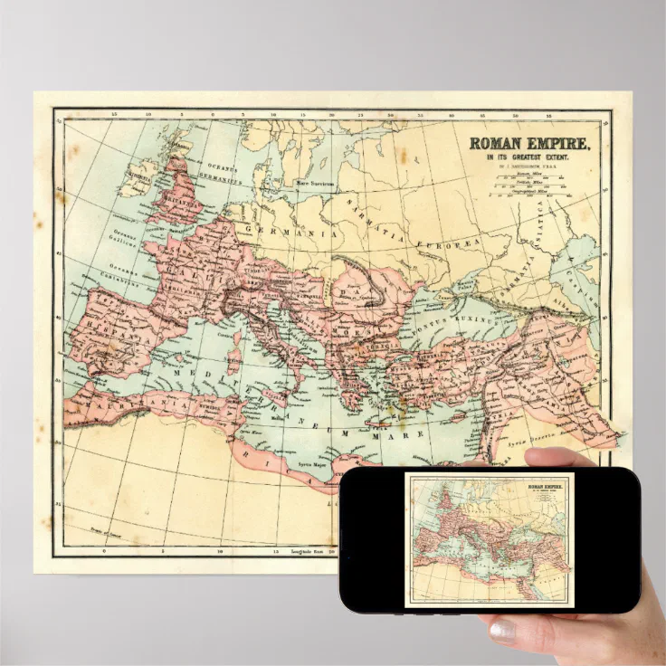 Antique map of the Roman Empire Poster | Zazzle