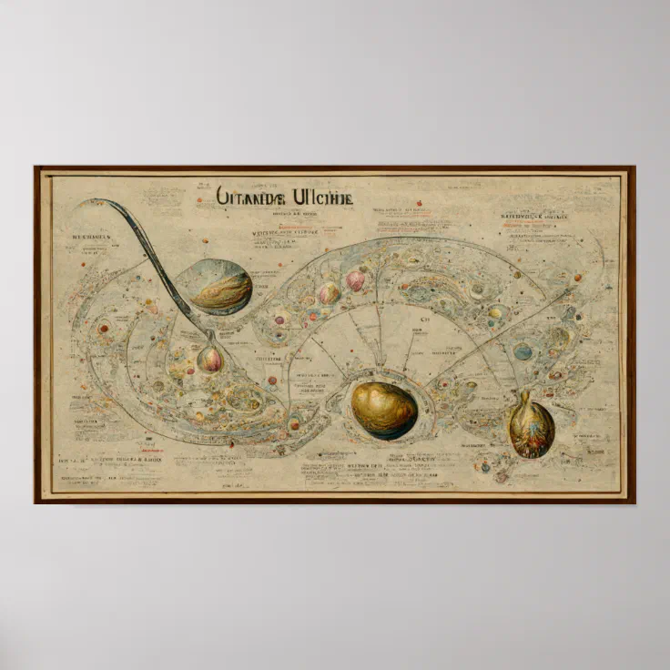 Antique map of uranus poster | Zazzle