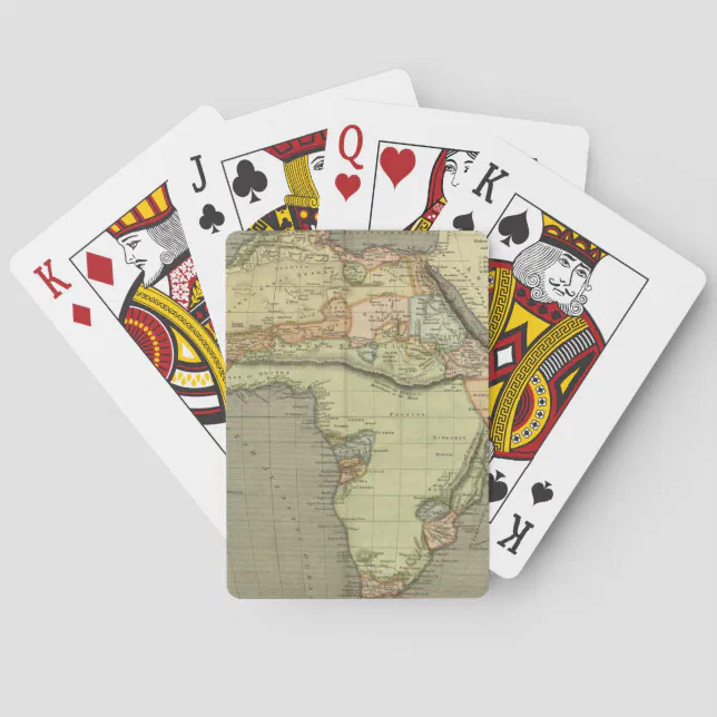 Antique Old Map Inspired Playing Cards | Zazzle