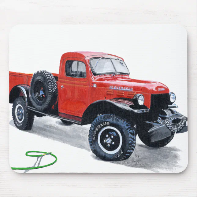 Antique Power Wagon Truck Mousepad | Zazzle