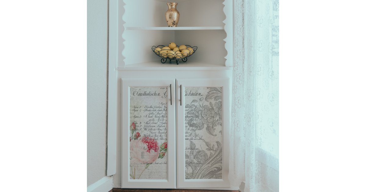 Antique Roses, Engraved Scrolls & Script Decoupage Tissue Paper | Zazzle