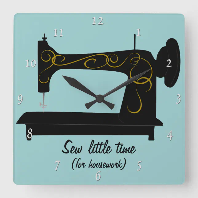 Antique Sewing Machine Wall Clock | Zazzle