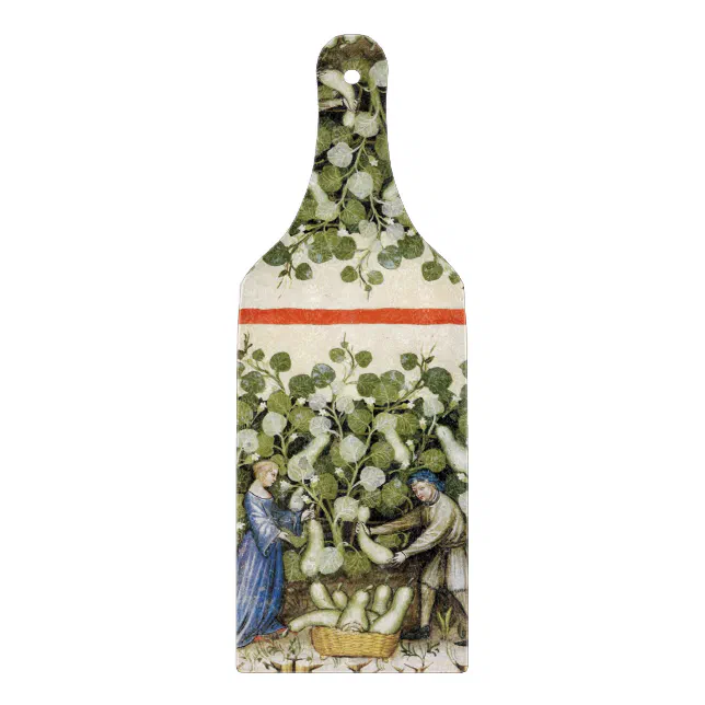 ANTIQUE SQUASH HARVEST Floral Mediaeval Miniature Cutting Board | Zazzle