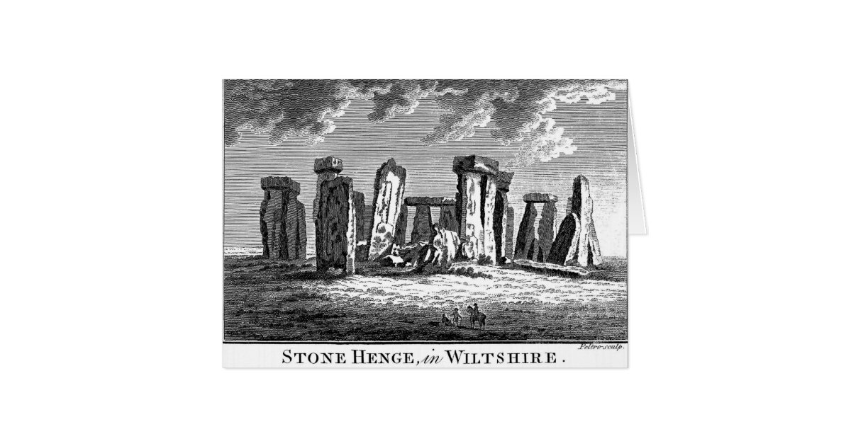 Antique Stonehenge woodcut Stone Circle Engraving | Zazzle