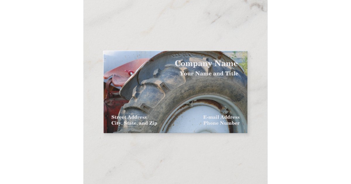 antique tractor business card | Zazzle