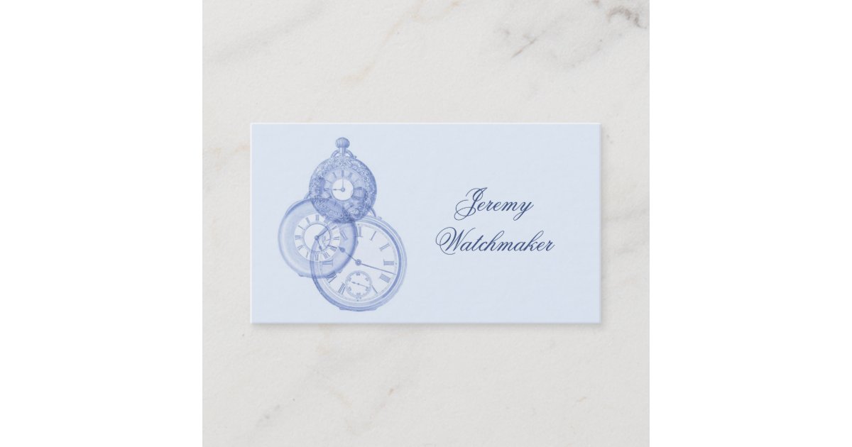 Antique watch repair business card | Zazzle