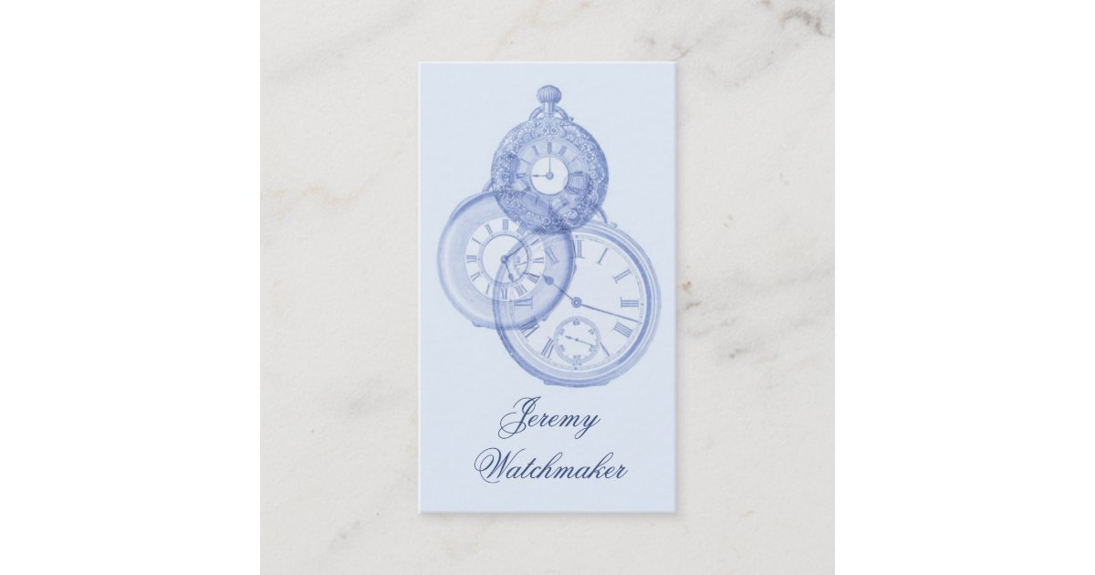 Antique watch repair business card | Zazzle