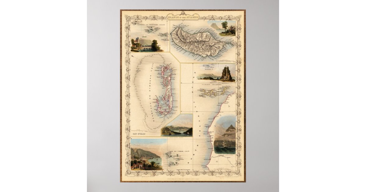 Antique Western Isles Map Poster | Zazzle