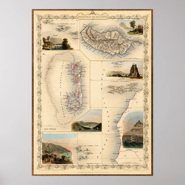 Antique Western Isles Map Poster | Zazzle