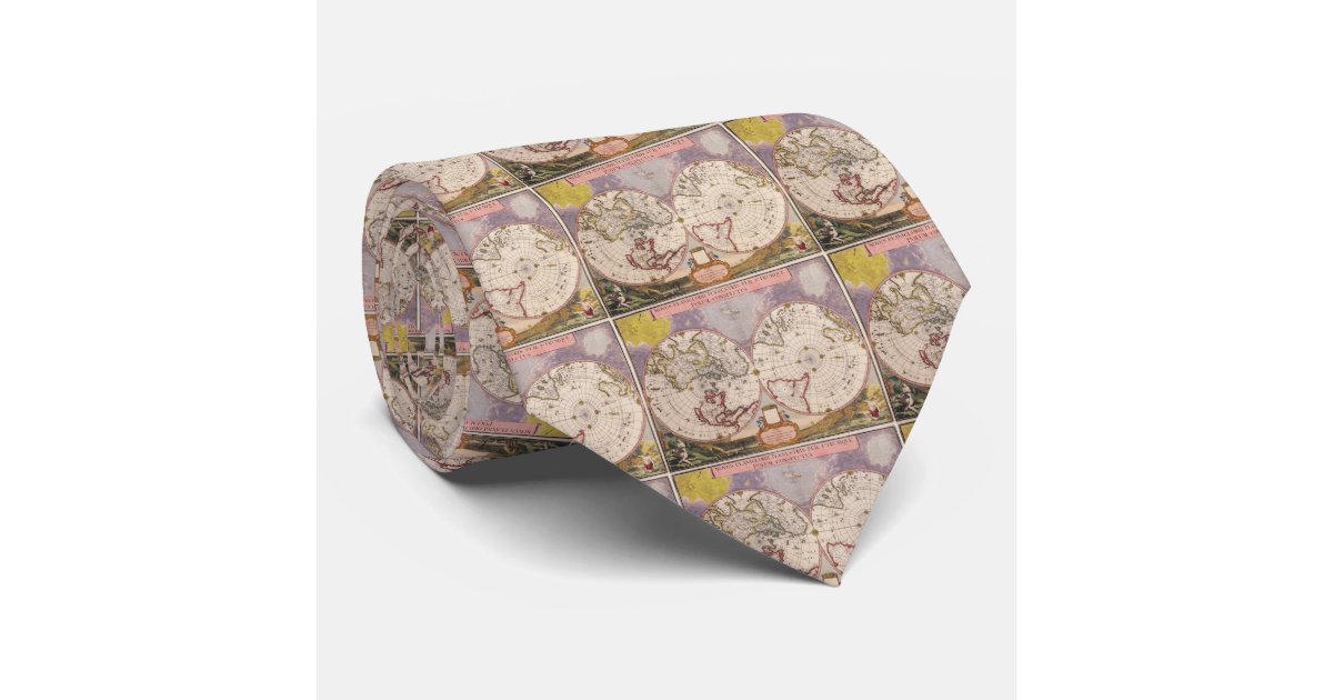 Antique World Map Tie | Zazzle