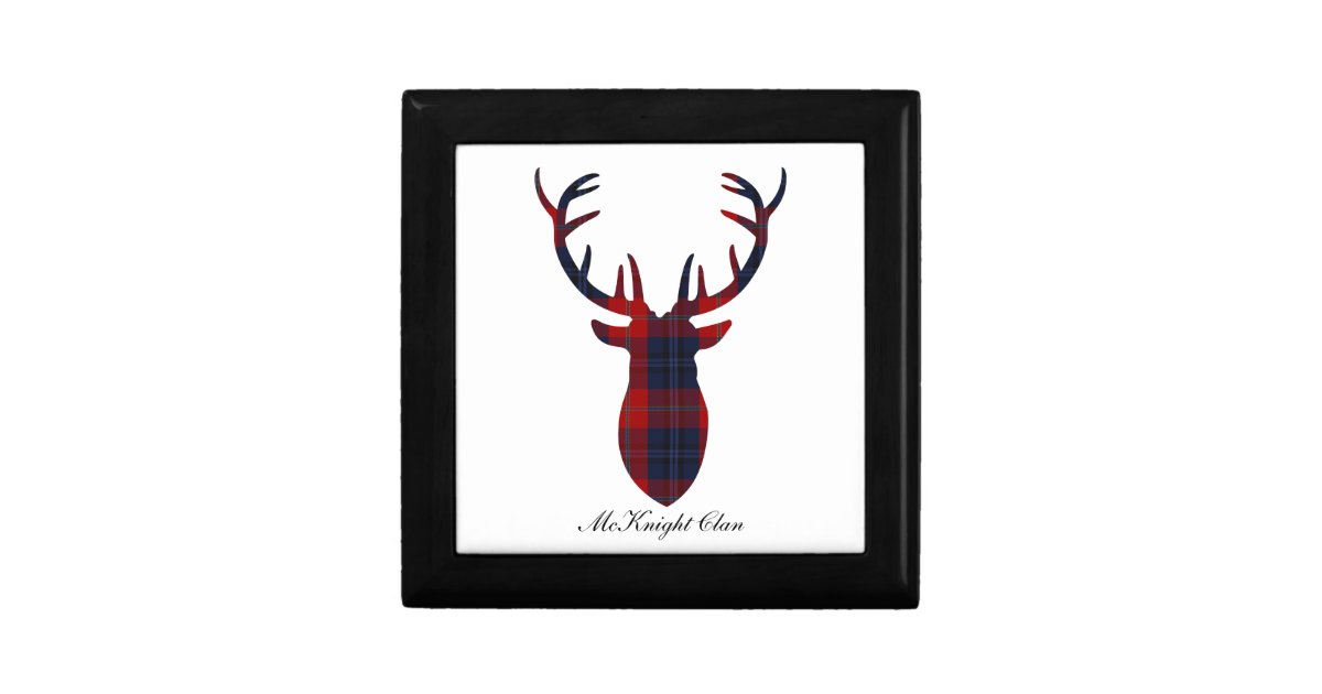"Antlers" McKnight Clan Tartan Gift Box | Zazzle