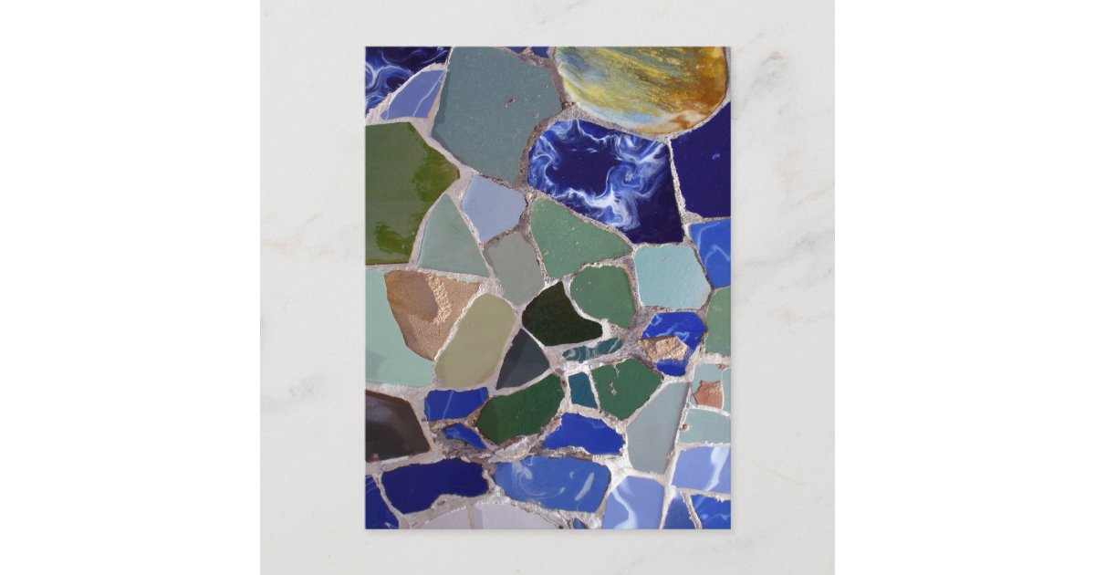 Antoni Gaudi Blue Mosaics Postcard | Zazzle