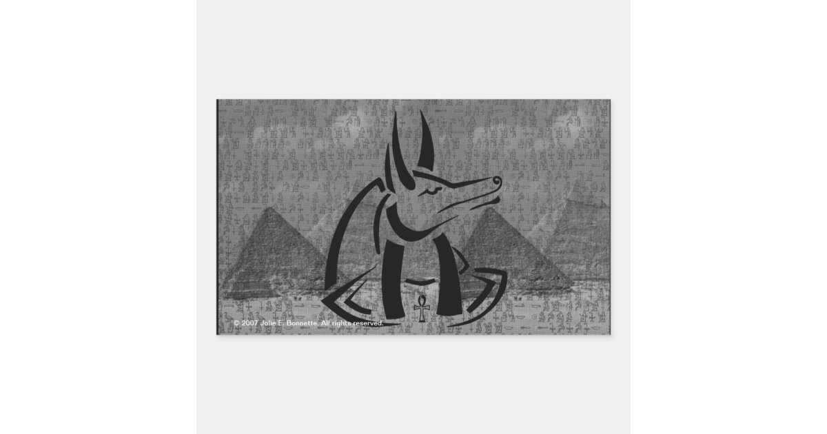 Anubis Rectangle Sticker | Zazzle