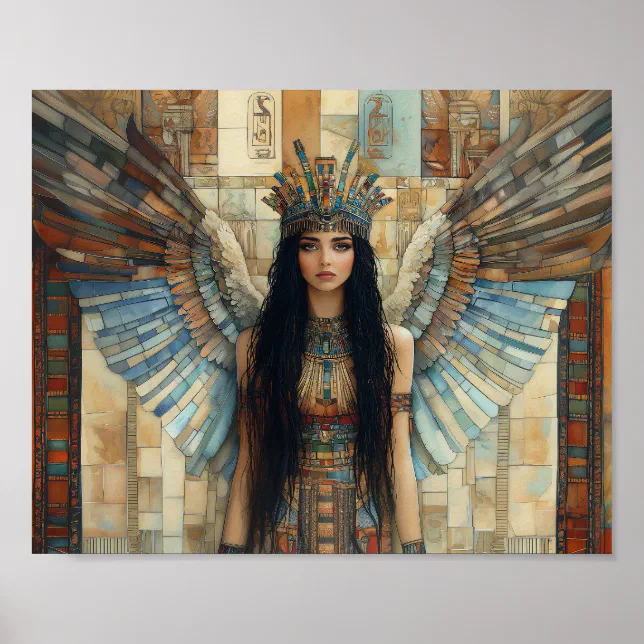Anunnaki Star Goddess Inanna Mosaic Art Nouveau Poster | Zazzle