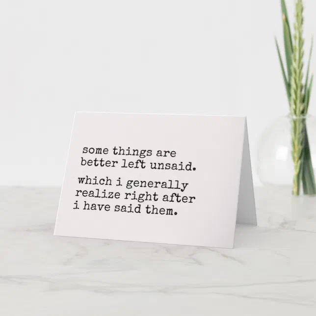 apology card, sorry card, some things are better thank you card | Zazzle