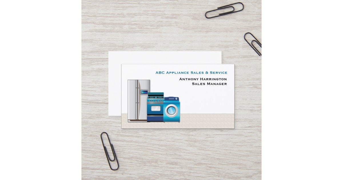 Appliances Business Card | Zazzle.co.uk