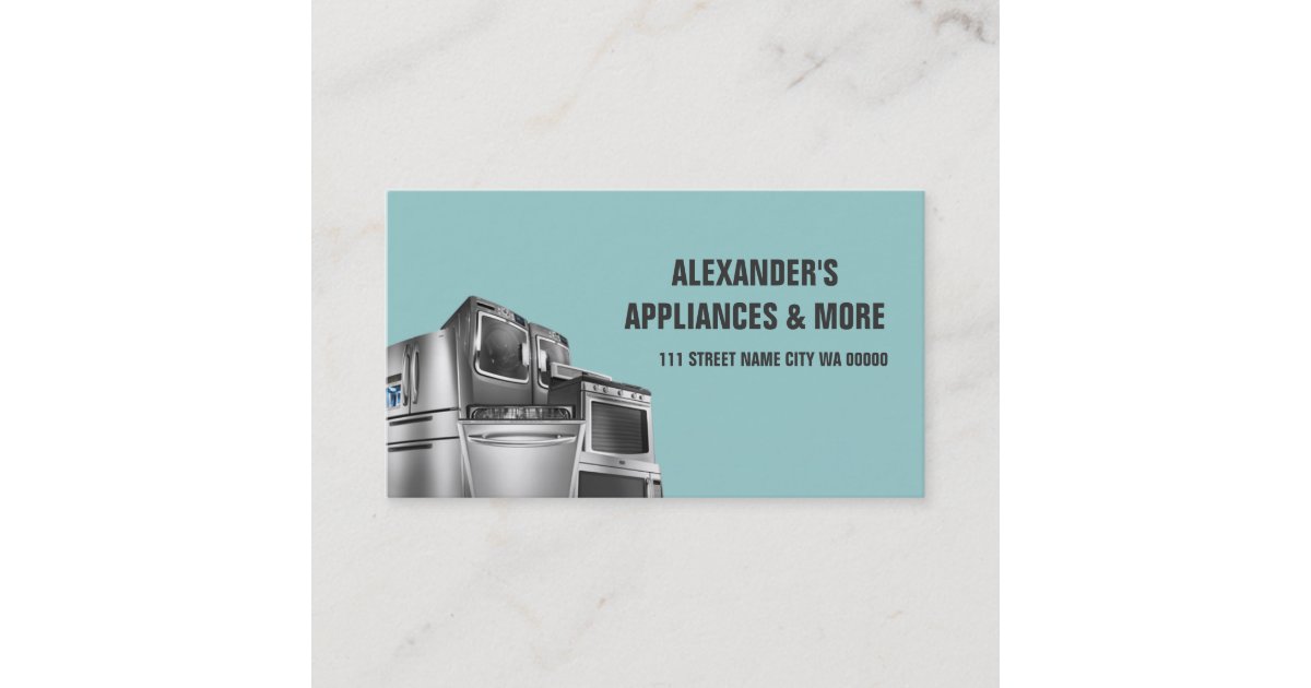 Appliances Sales Installation Repair Business Card | Zazzle