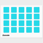 Aqua Blue Square Sticker | Zazzle