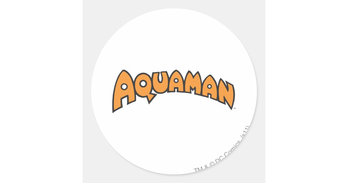 Aquaman Orange Logo Classic Round Sticker | Zazzle