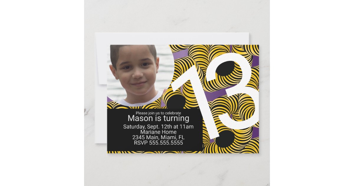 Arcade Birthday Party Maze Gamer Photo Invitation | Zazzle