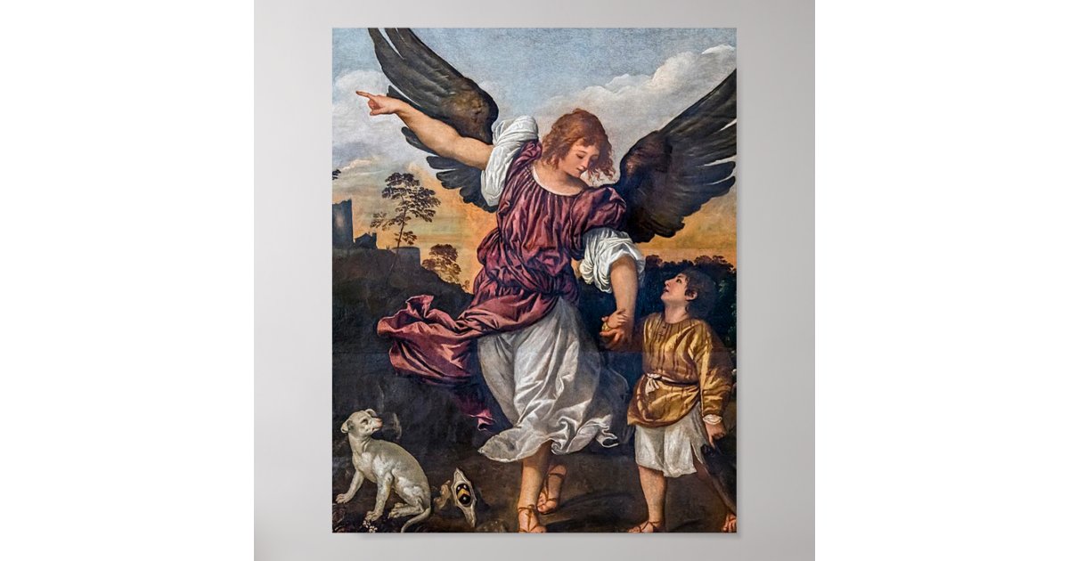 Archangel Raphael Drawing - St Raphael Poster | Zazzle