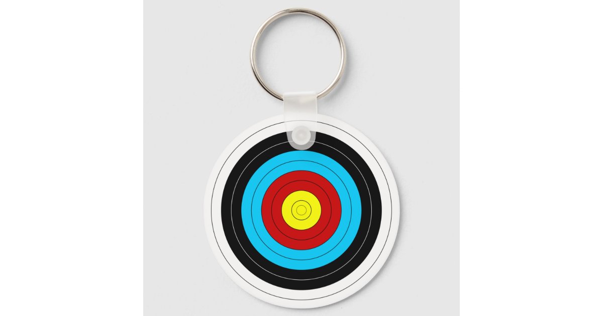 Archery Target Key Ring | Zazzle
