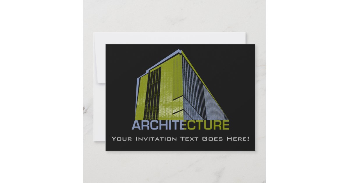Architecture Graphic Invitation | Zazzle
