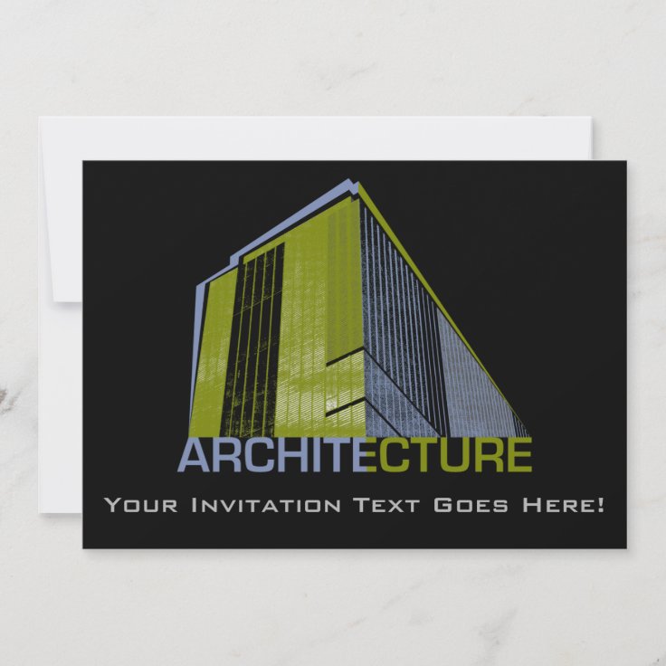 Architecture Graphic Invitation | Zazzle
