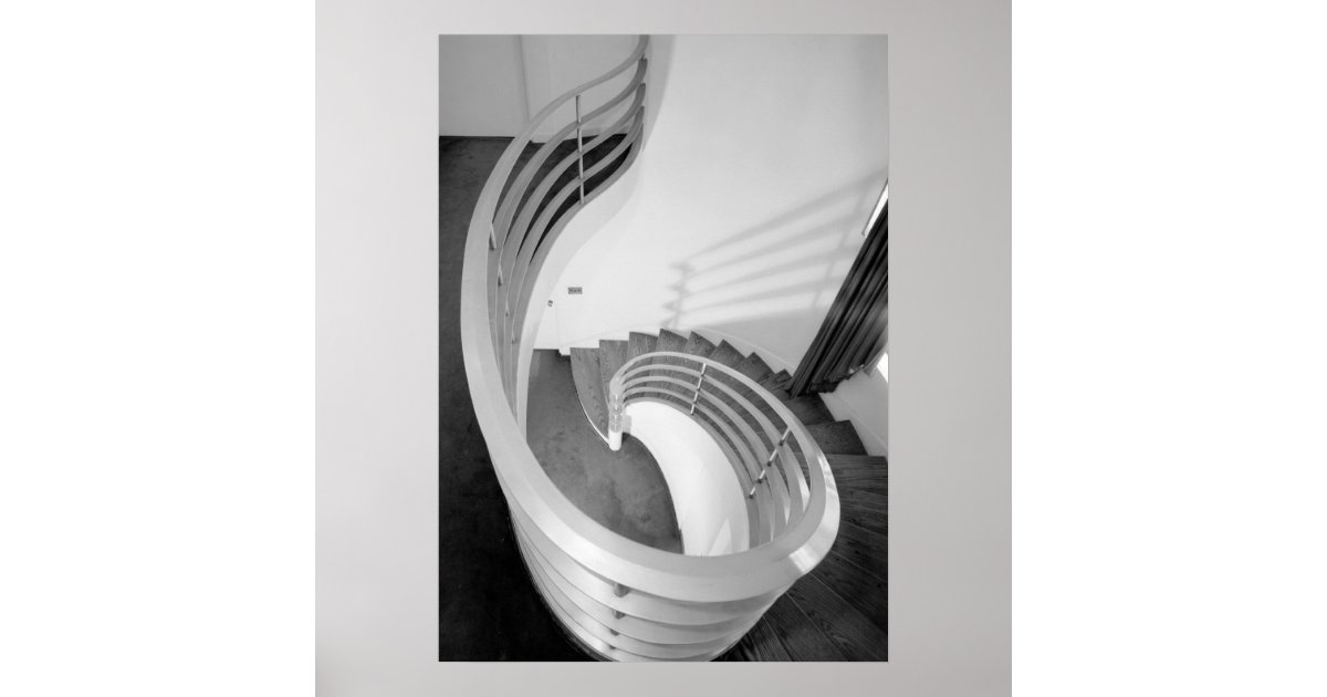 Architecture Photo - Elliptical Stair Hall Poster | Zazzle