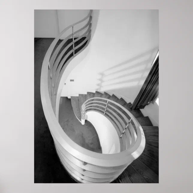 Architecture Photo - Elliptical Stair Hall Poster | Zazzle