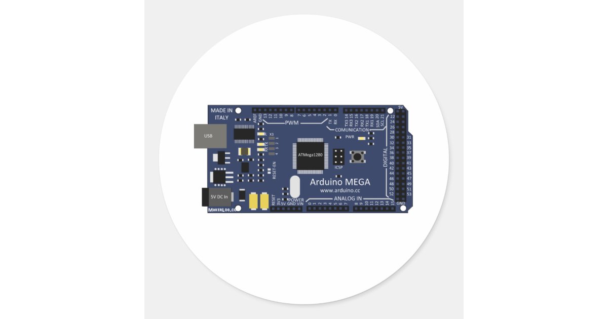 Arduino Mega Classic Round Sticker | Zazzle