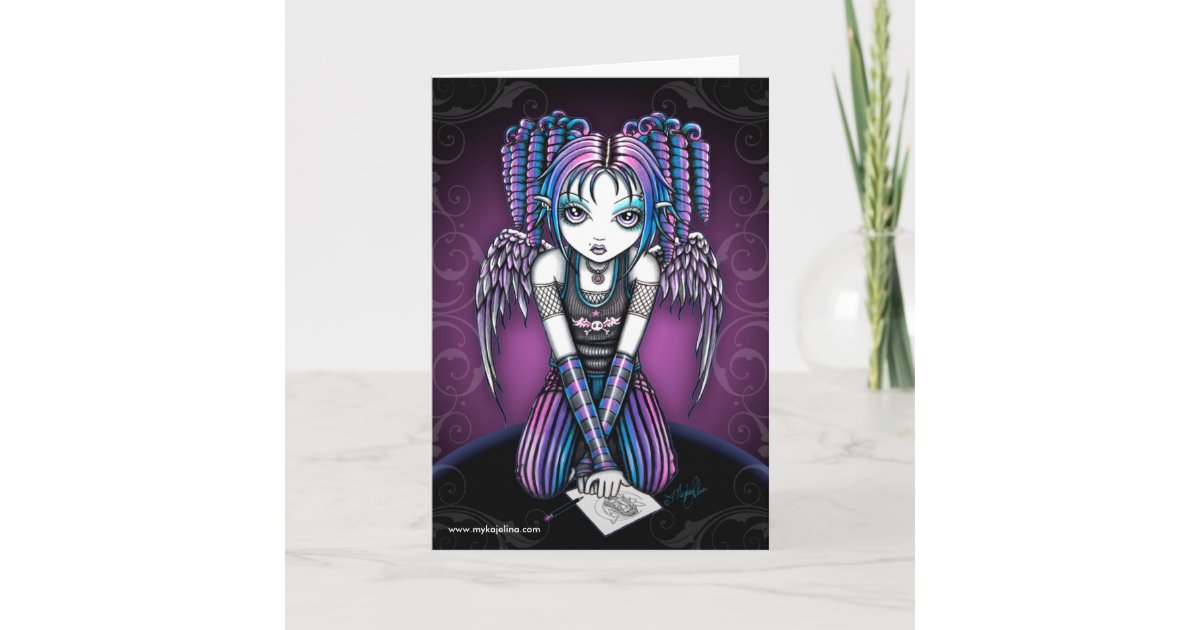 Ariel Emo Angel Card | Zazzle