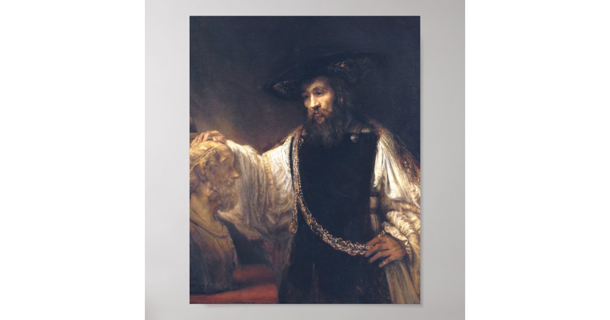 Aristotle Contemplating Bust Of Homer Rembrandt Poster | Zazzle
