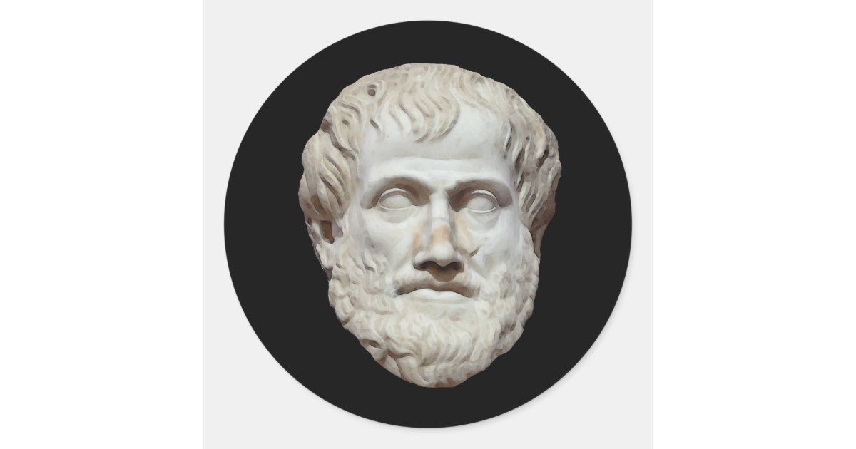 Aristotle Head Sculpture Classic Round Sticker | Zazzle