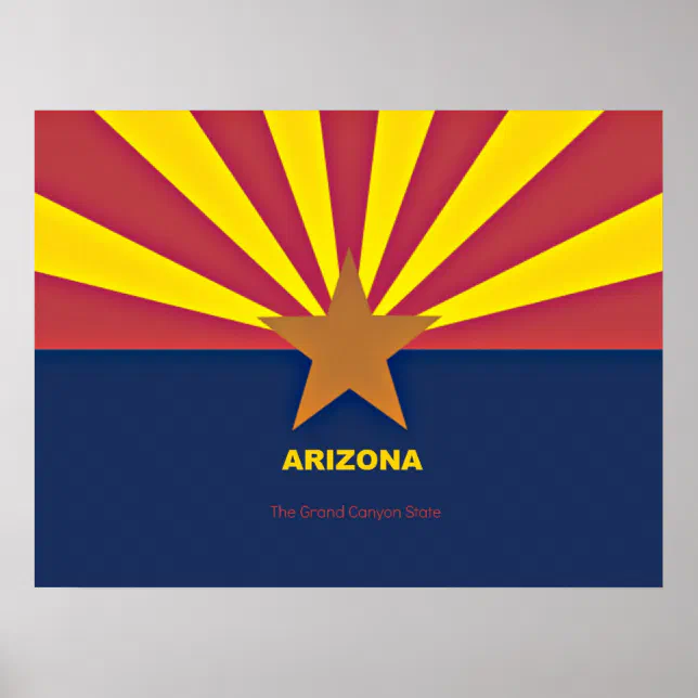 Arizona flag with slogan poster | Zazzle
