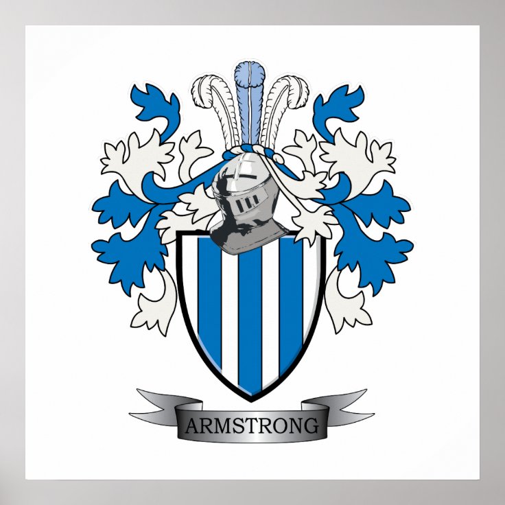 Armstrong Family Crest Coat of Arms Poster | Zazzle