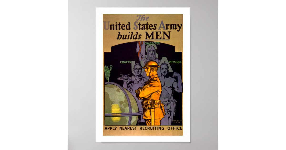 Army Builds MEN Poster | Zazzle