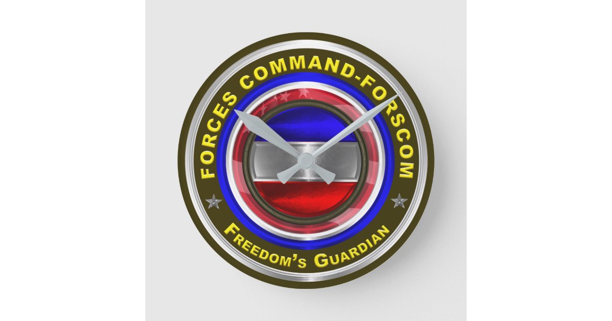 Army Forces Command-FORSCOM Keepsake Round Clock | Zazzle