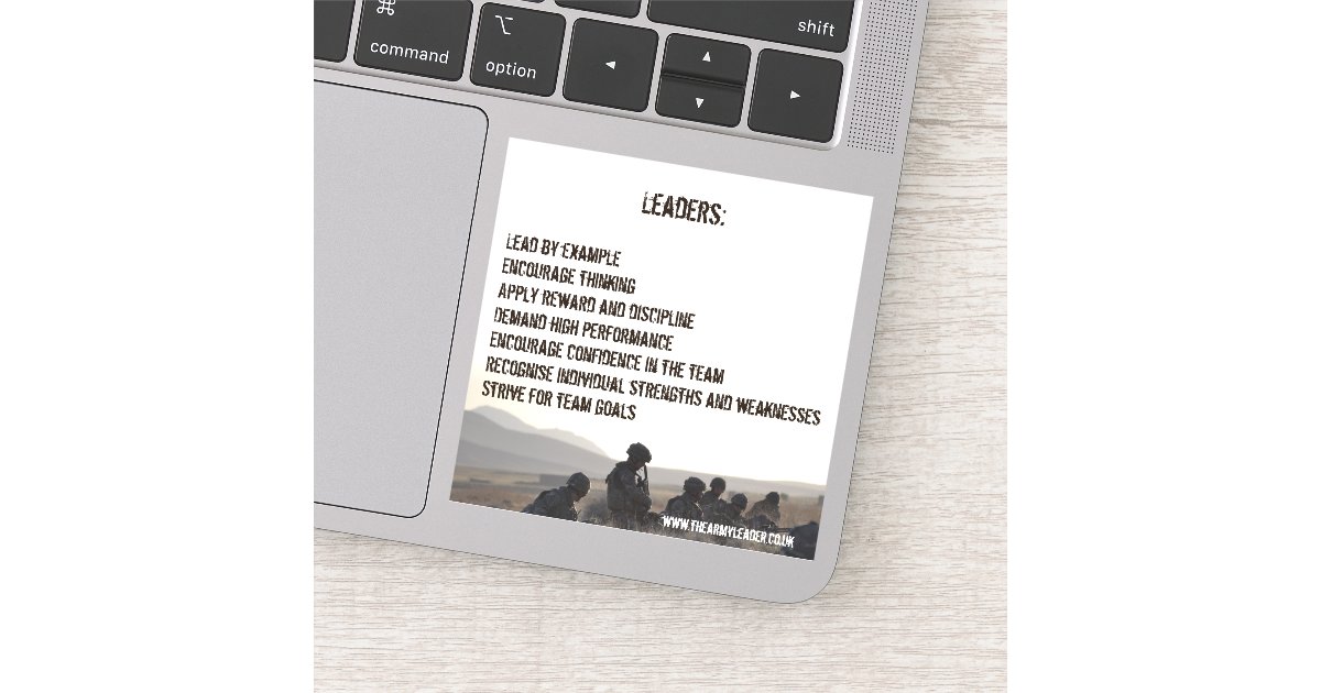 Army Leadership Code Sticker | Zazzle