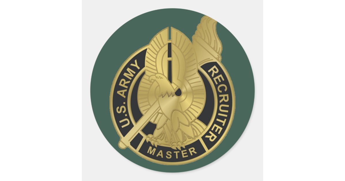 Army Master Recruiter Classic Round Sticker | Zazzle