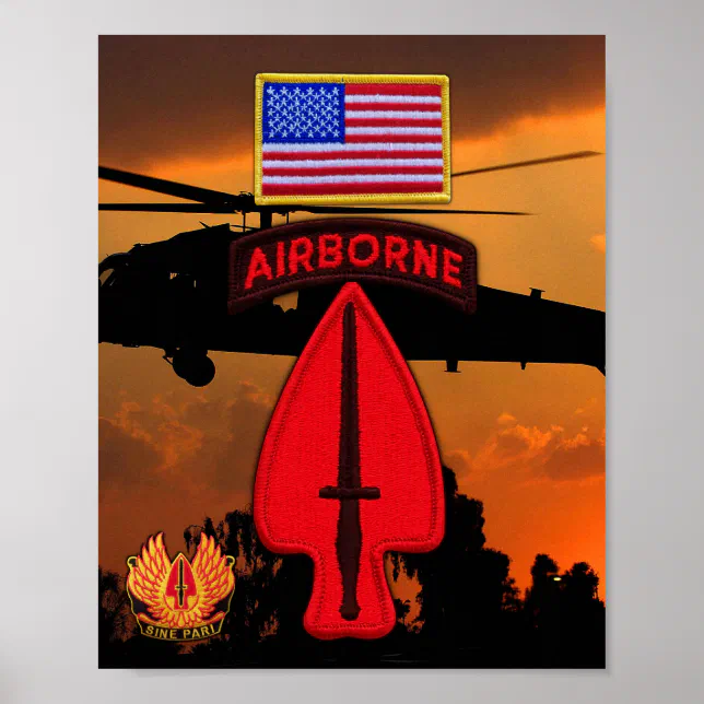 Army USASOC Special Ops LRRPS LRRP Recon Veterans Poster | Zazzle